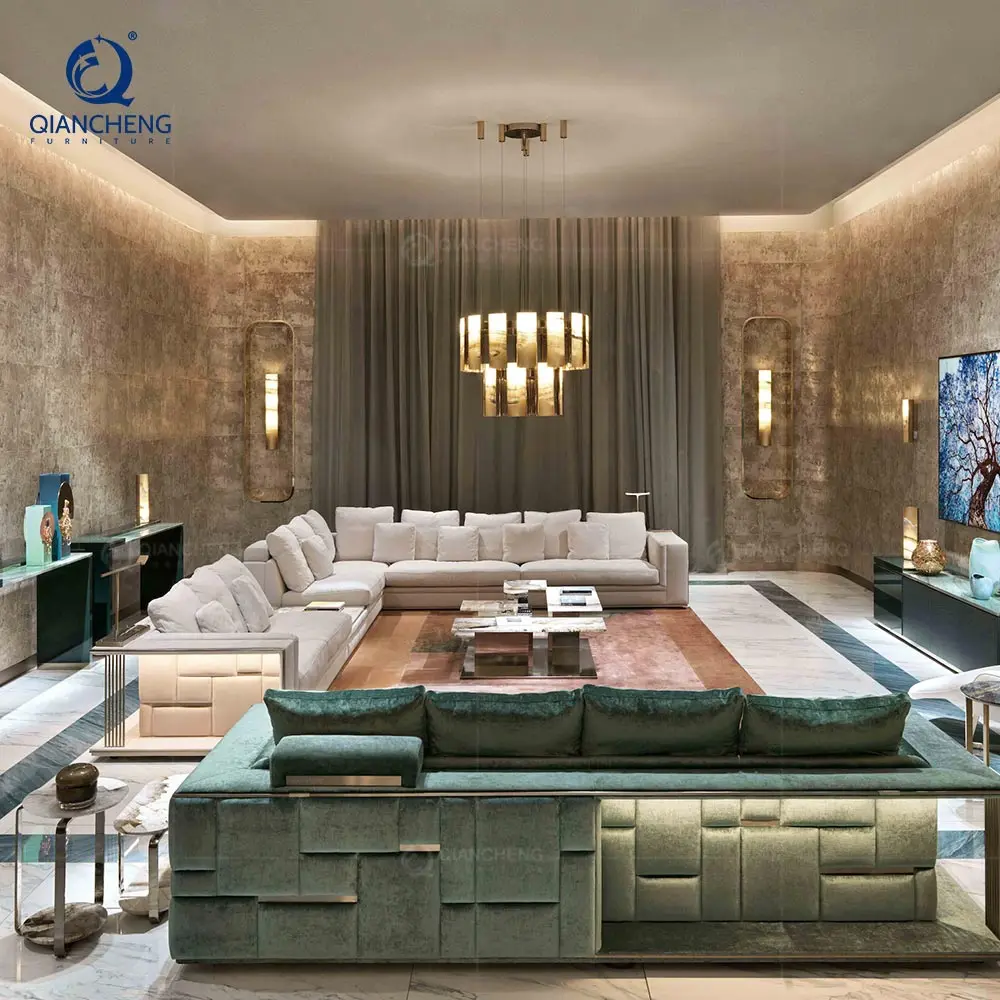 Luxury Custom Villa Hotel Project Furniture Sectional Sofa Modern ...