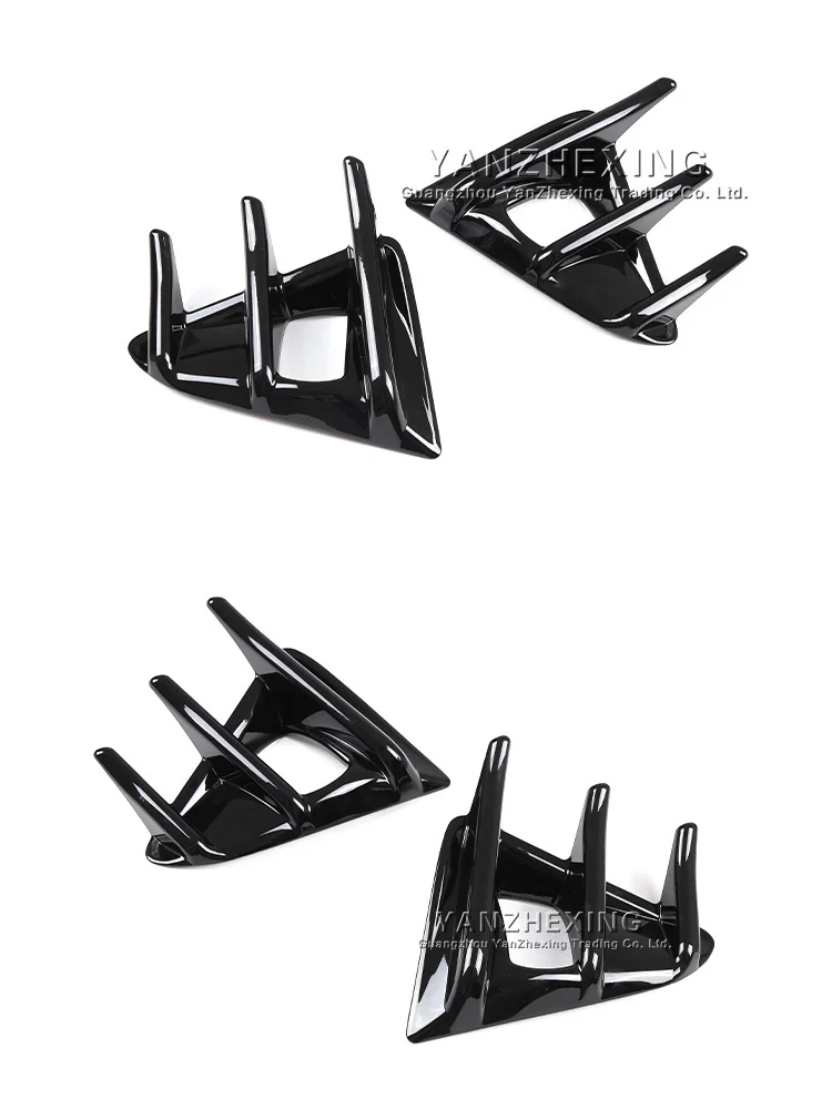 Abs Carbon Fiber Front Bumper Fog Light Frame Lamp Decorate Spoiler ...