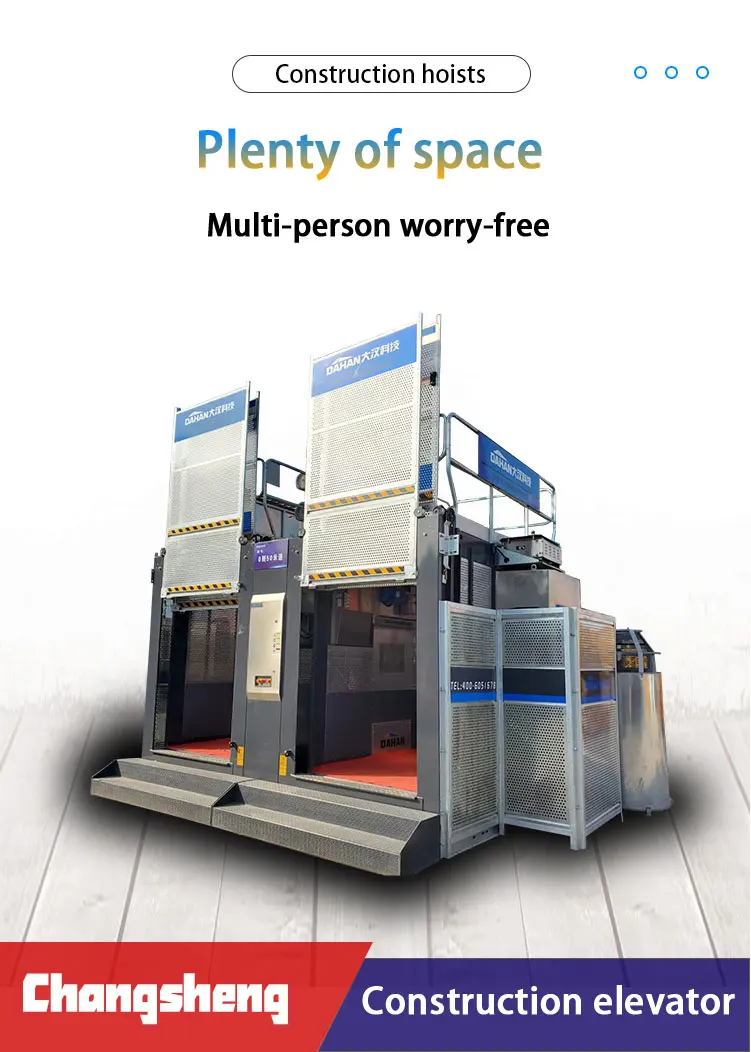 Customizable Inverter Type Double Cage Construction Hoist For The ...
