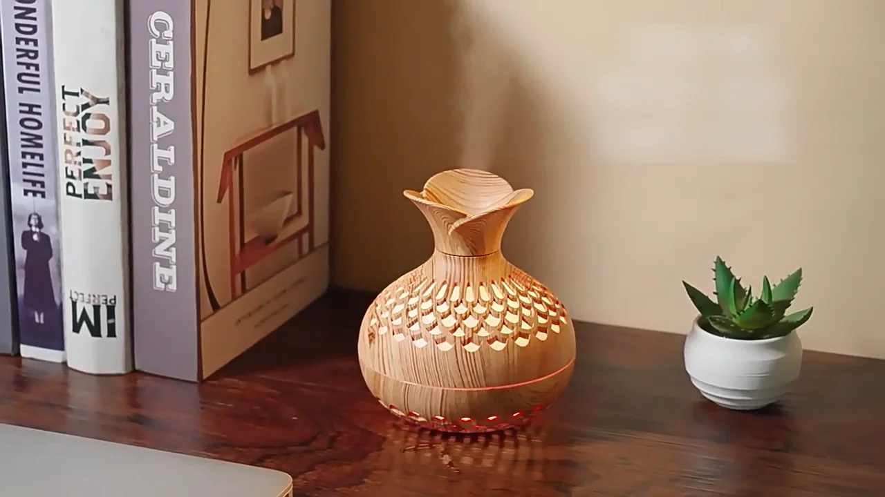 Christmas 2023 Wood Grain Humidifier Ultrasonic Cool Mist Air ...