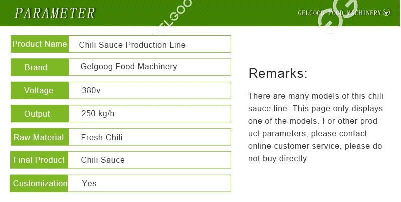 GG Whole Flow Chart Electric Tomato Pepper Sauce Processing Machine Hot ...