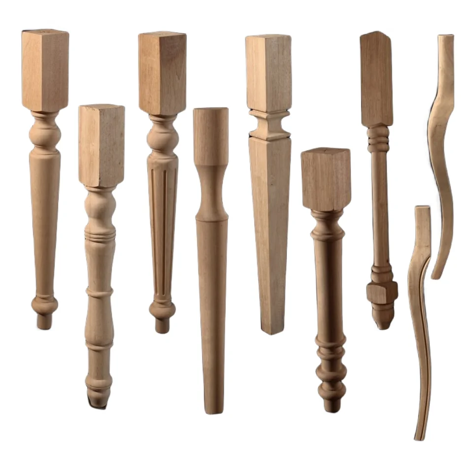 Custom Solid bent Wood Dining Table Feet Wooden Carved Unfinished Table ...