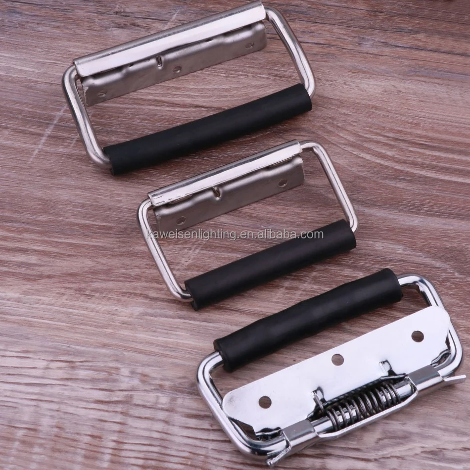 Rubber Grip Toolbox Cabinet Steel Spring Folding Lifting Handle Travel ...