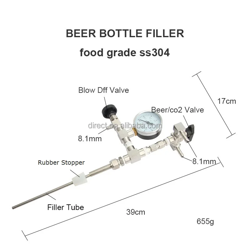 Stainless Steel Counter Pressure Bottle Filler Counter Pressure Beer ...
