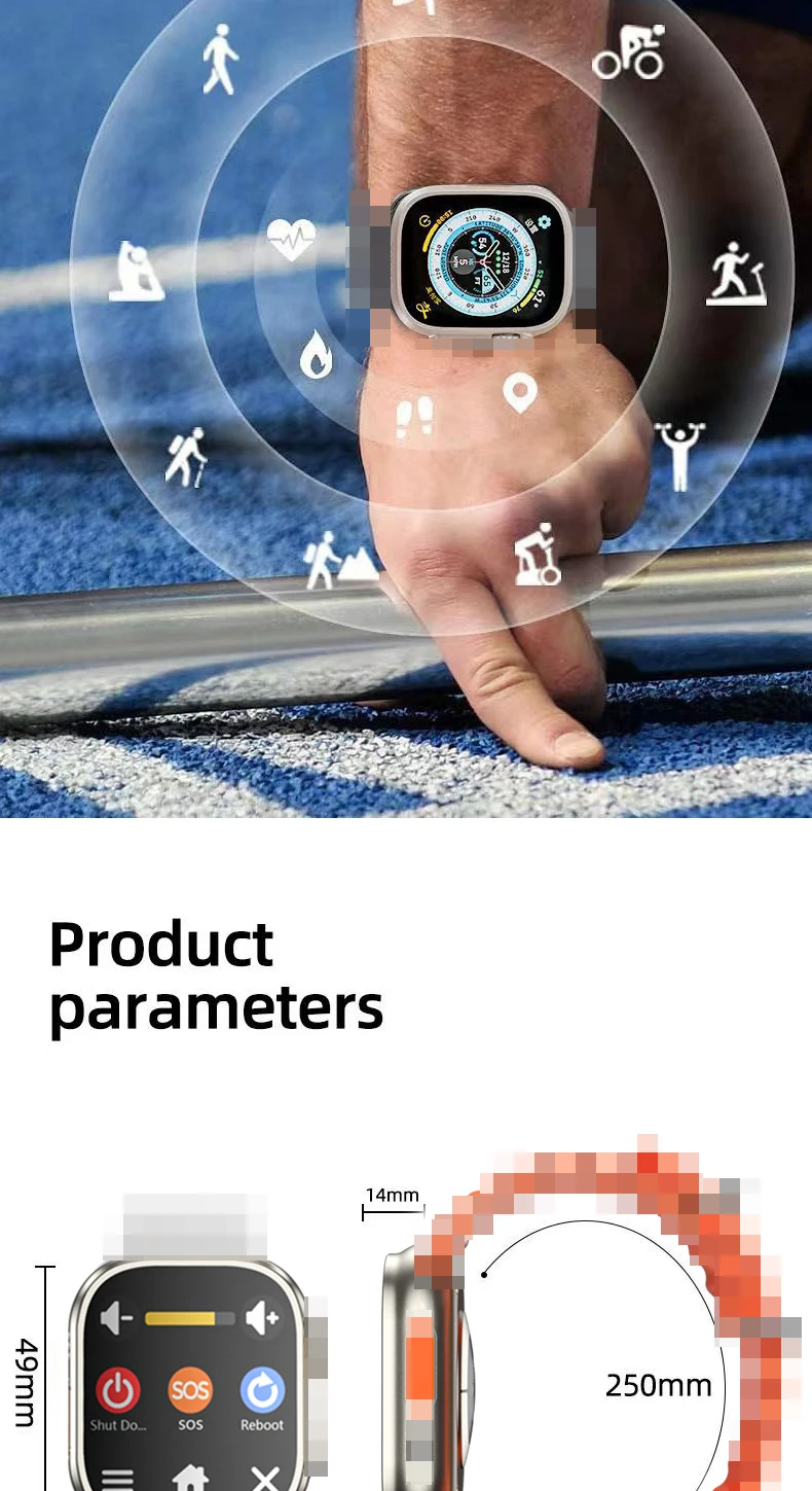 Smartwatch Waterproof Wearable Devices Reloj Inteligente 49mm Series 8 ...