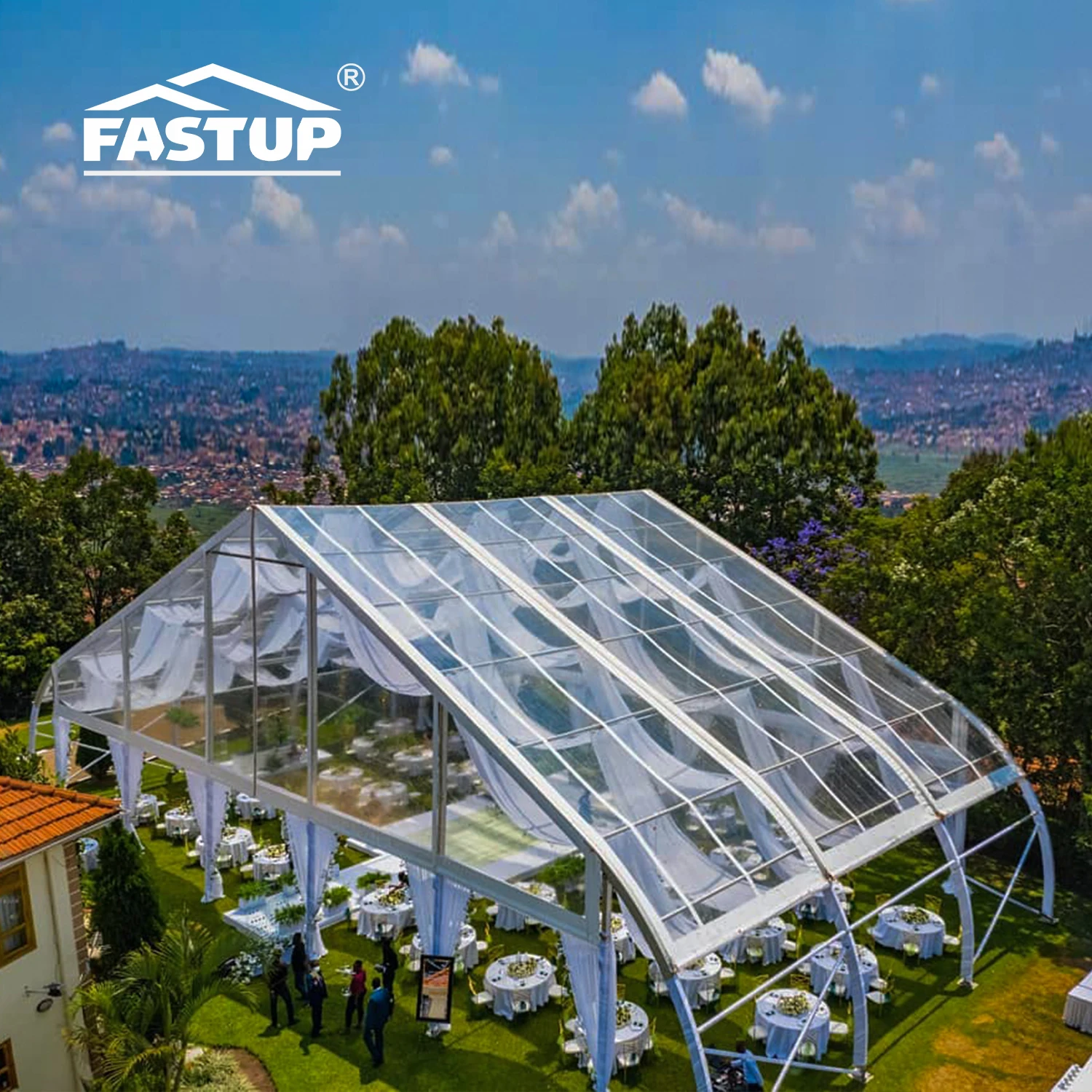 200 Seater Semi Permanent Aluminum Structure Church Prayer Tent With ...