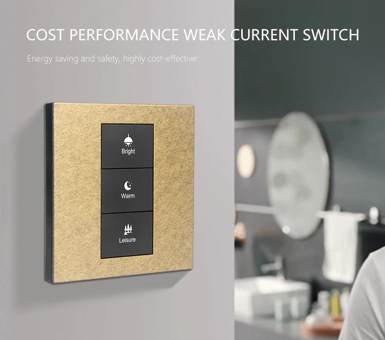 GTD 17X Dry Contact Push Button Metal Panel Electrical Wall Light ...