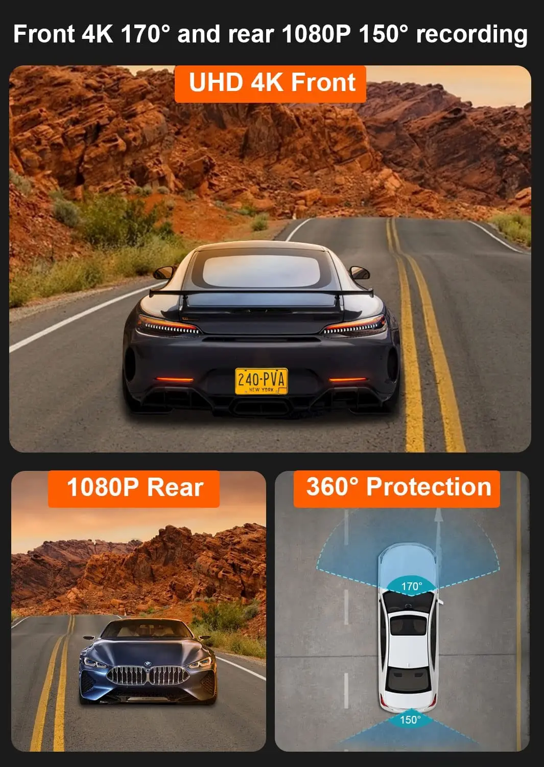 Novatek 96670 Private Mode 4k Car Dashcam With Gps Wifi And 1080p ...