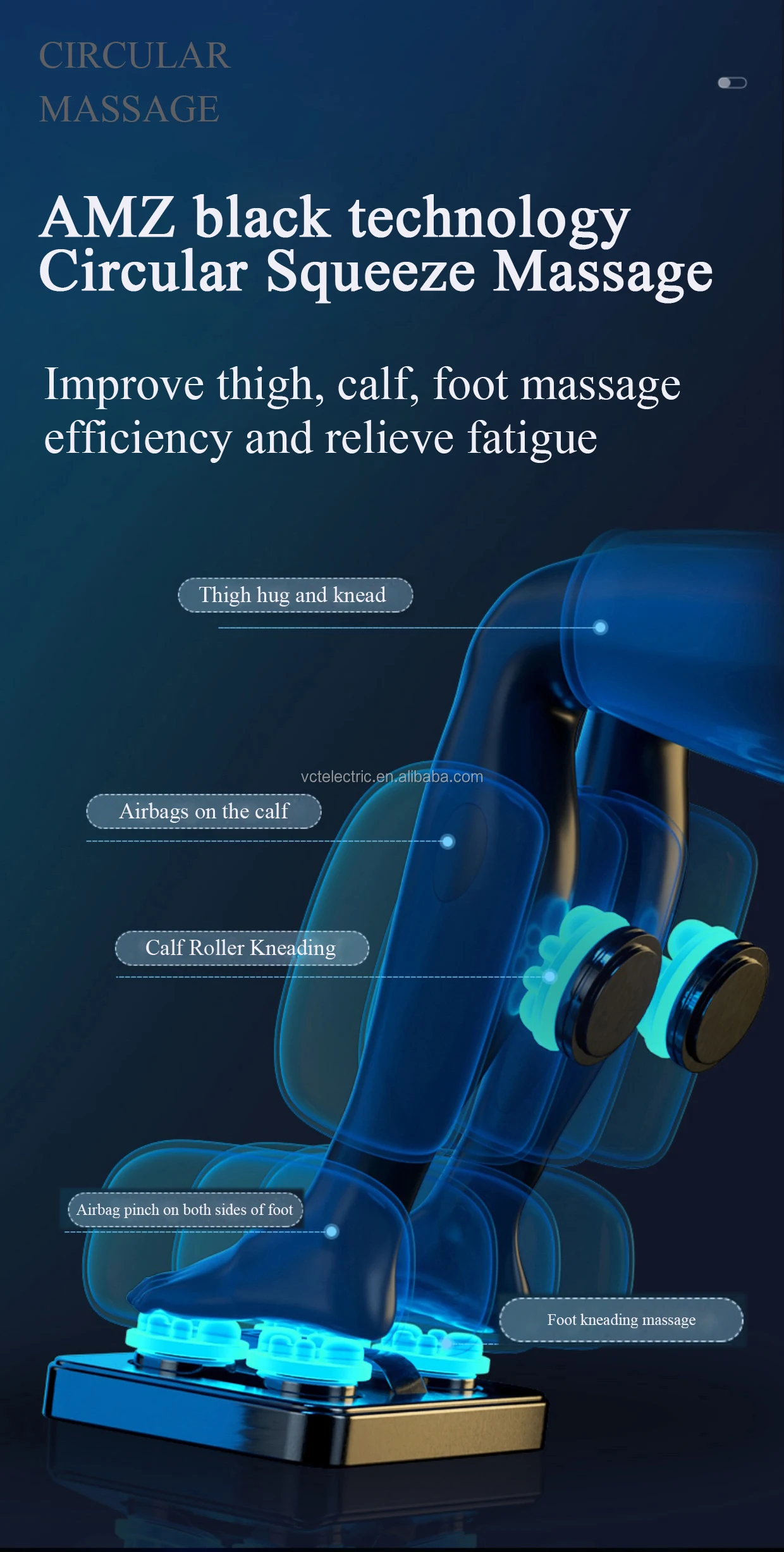 4D Back Massage Chair - Full Body Thai Stretch & Air Pressure