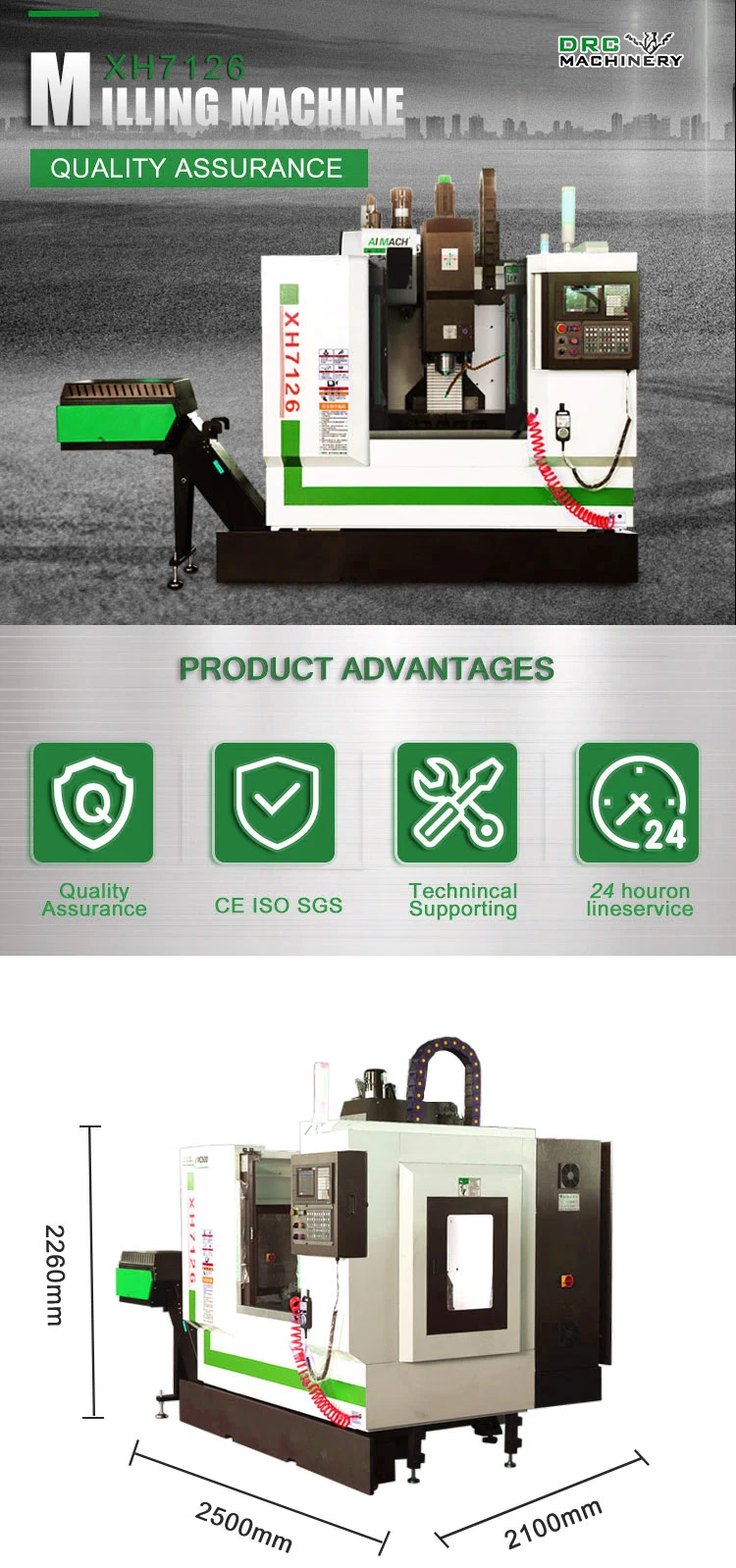 Small Chinese Vertical Cnc Machining Center Xh 7126 Cnc Milling Machine Price Xh7126 - Buy 3axis ...