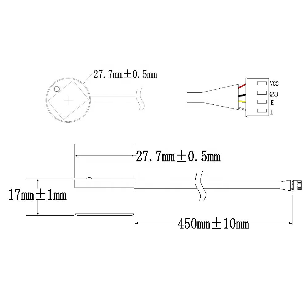 Taidacent Ultrasonic Liquid Level Sensor Module for Metal Containers