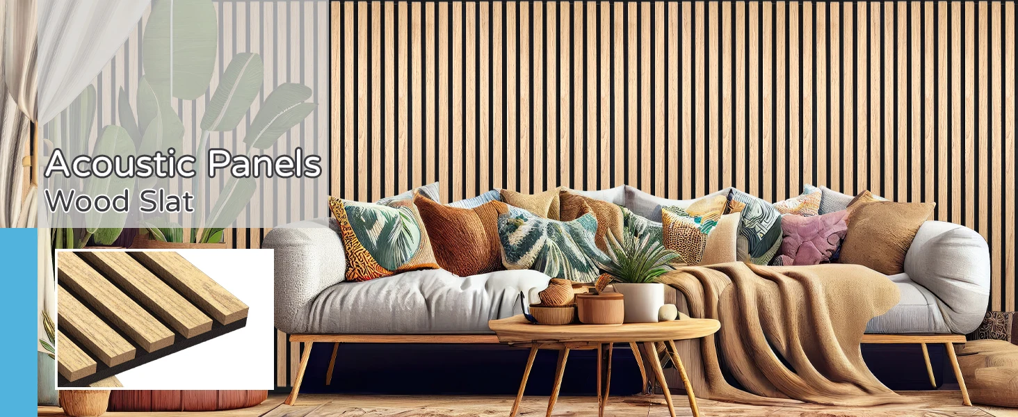 Slat Wood Acoustic Wall Panel Slatted Wood Sound-absorbing Board ...