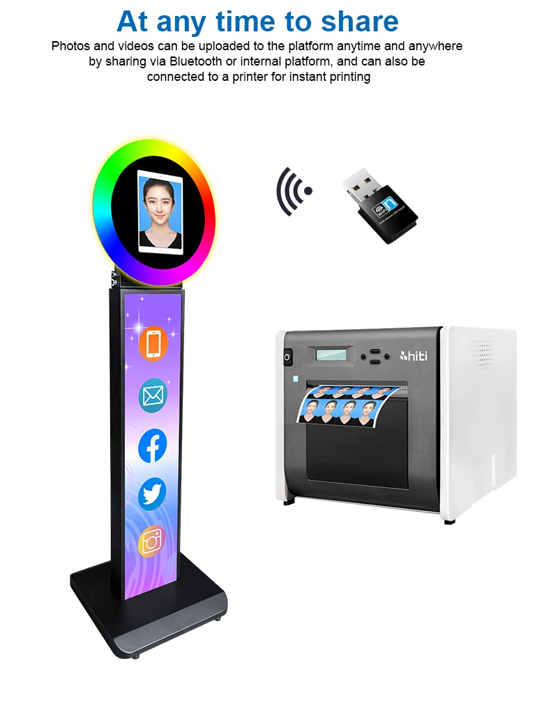 Ring Light Selfie Photomaton 360 Photo Booth Party Wedding Supply 11 ...