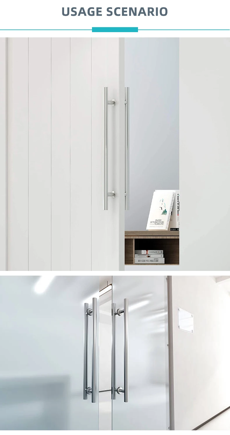 Stainless Steel Glass Door Handle with Bolt Through