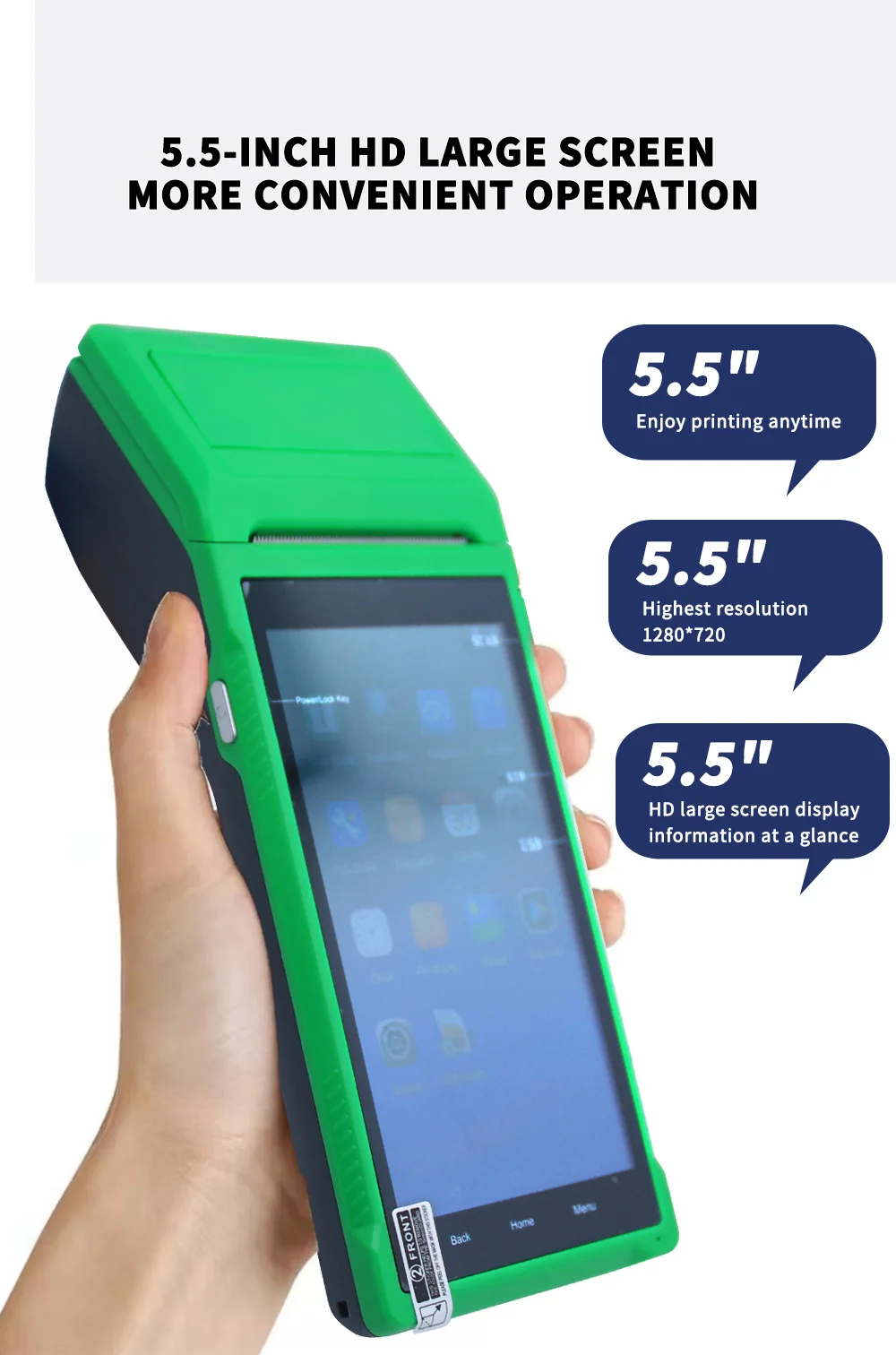 Newpas Q1 Thermal Printer Integrated Handheld Android Mobile Pos ...