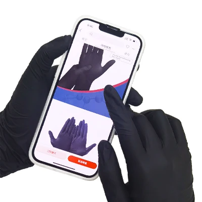 Protective Nitrile Gloves Finger Texture Anti-slip Dental Gloves Ice ...