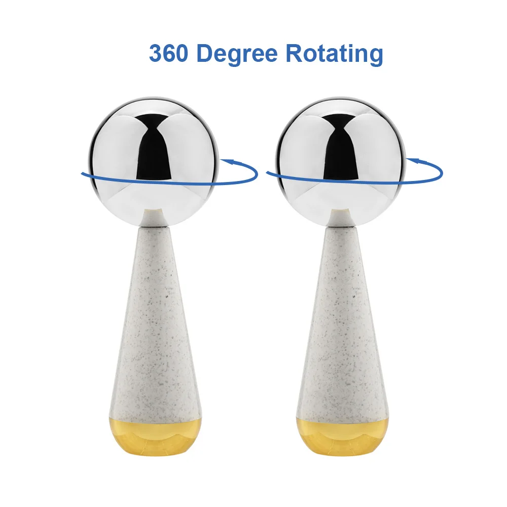 360 Degree Rotating Stainless Steel Ice Globes For Facial Massage Ice ...