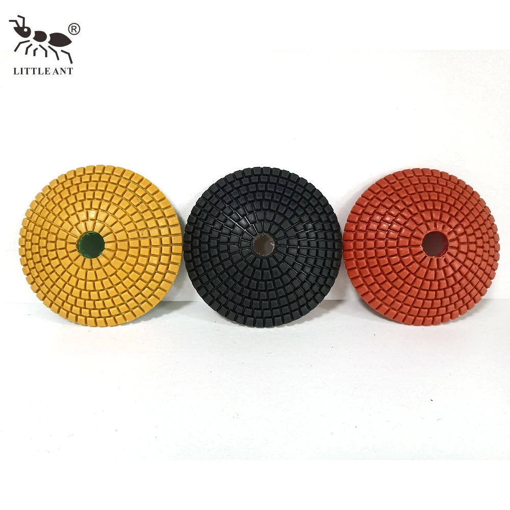 LITTLE ANT 4 Inch Convex Concave Diamond Granite & Marble Polishing Pad ...