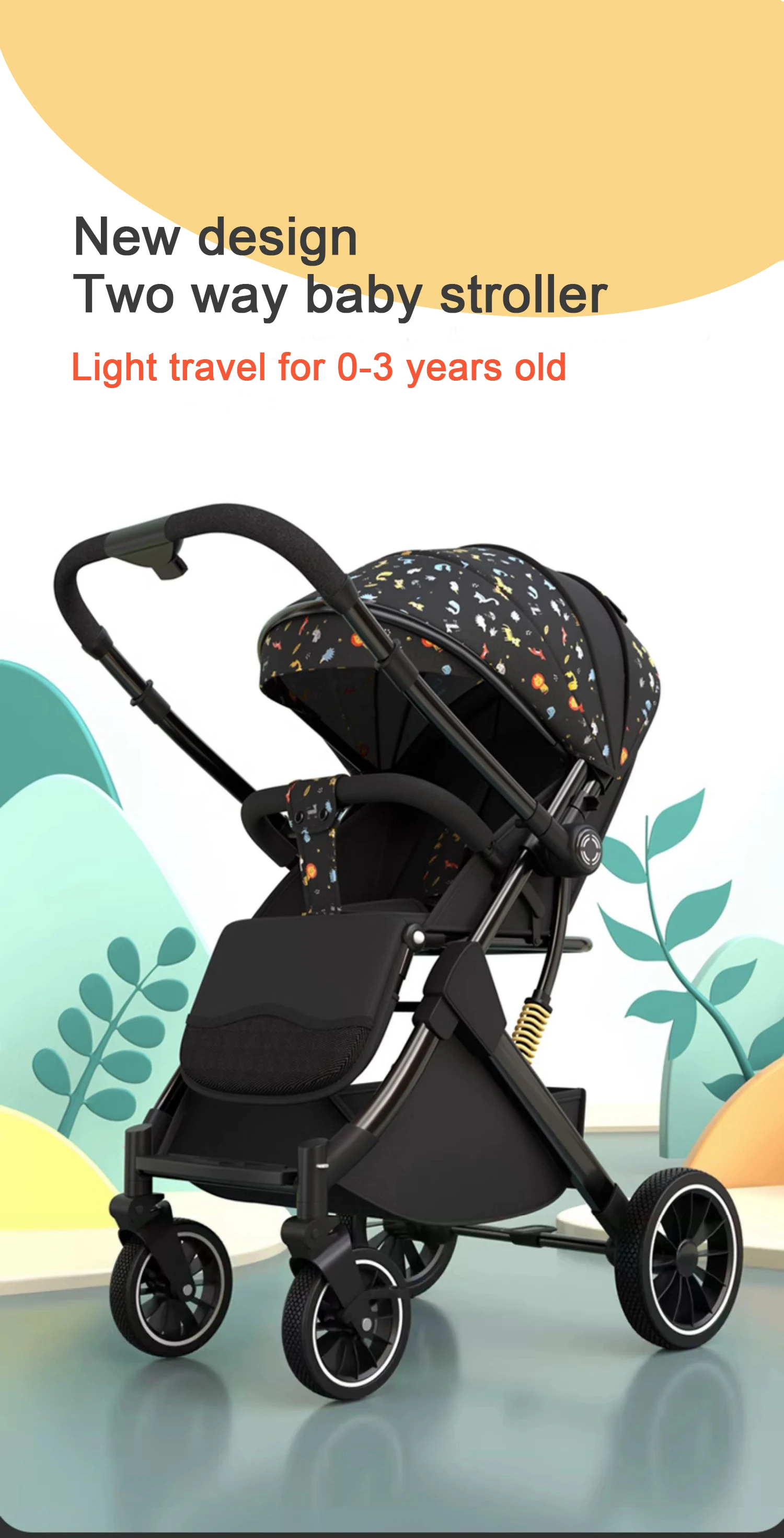 New Design Baby Stroller Reversible Armrests Lightweight High Quality ...