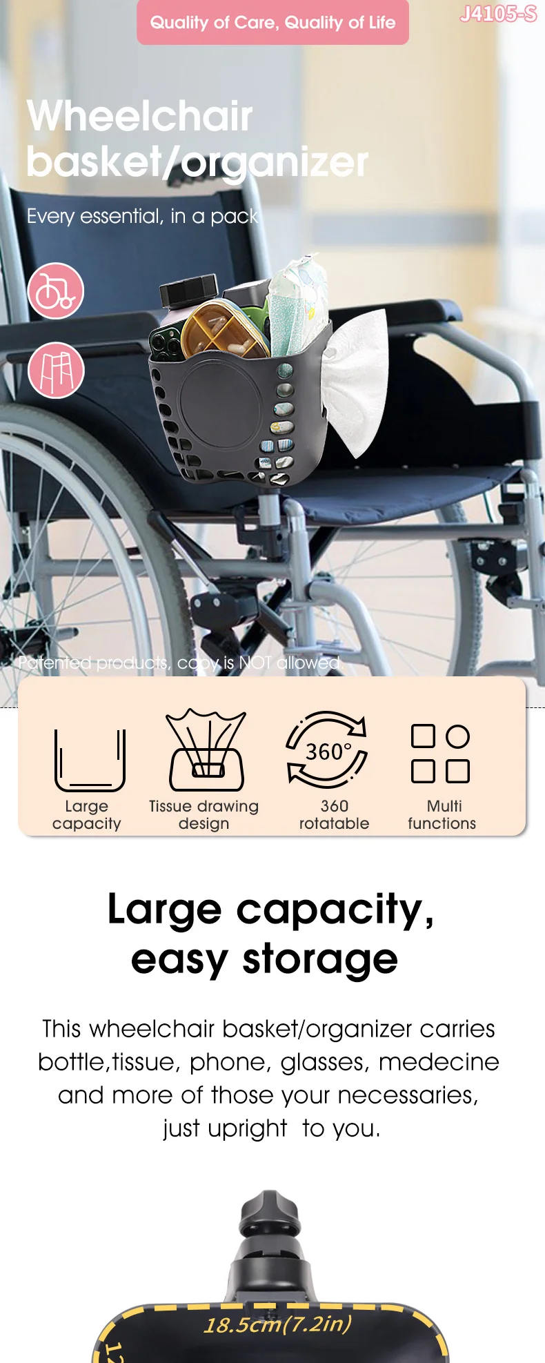 Wheelchair Accessories - Storage & Organization Solutions