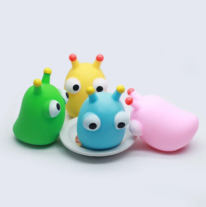 Funny Eyeball Squishy Grass Worm Pinch Toy For Kids Anti Stress Relief ...
