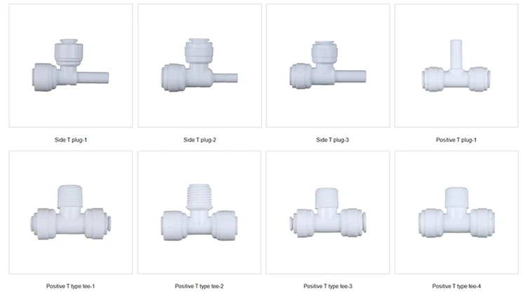T Type Water Push-in Fitting Male Quick Water Filter Connectors Hose ...