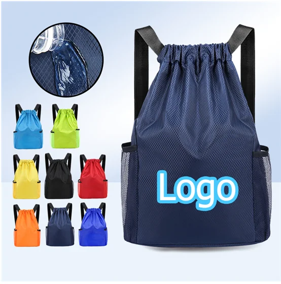 Custom Folding Waterproof Drawstring Backpack Draw Gym String Bag for ...