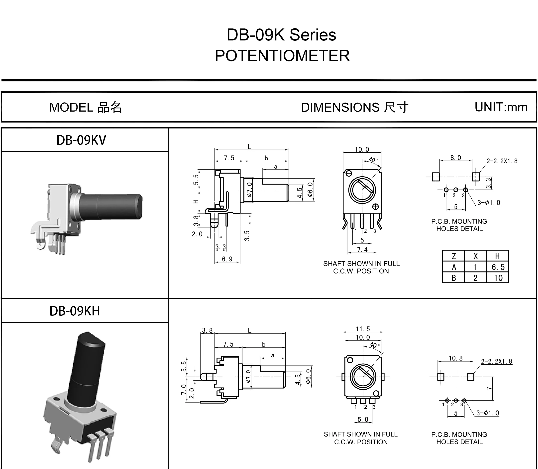 9mm Insulated Shaft 1k 10k 100k Linear Carbon Film 3 Pin Volume Control ...