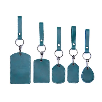 Genuine Cow Leather Ic Door Card Holder Case Keychain Entrance Guard ...
