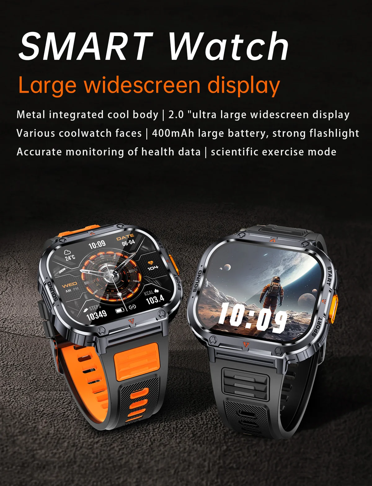 Curved Screen Smart Watch High Resolution Smartwatch 2 Inch Smart Watch ...