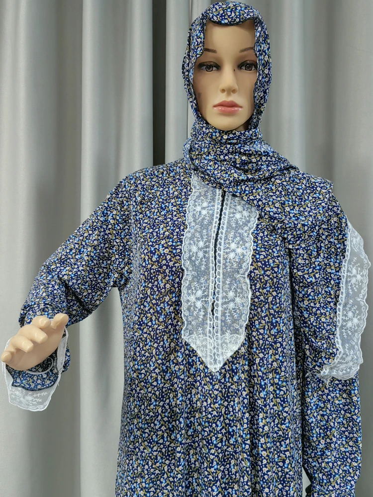One Piece Muslim Women Prayer Dress Islamic Hijab Khimar Jilbab Hand ...