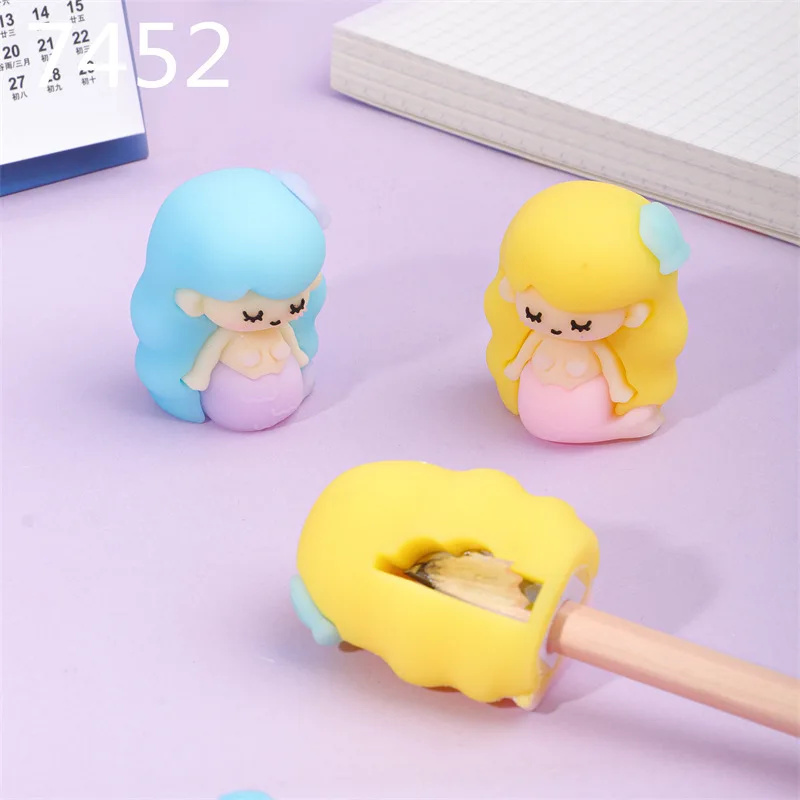 School Kids Mini Cartoon Cute Kawaii Mermaid Pencil Sharpener For Girls ...