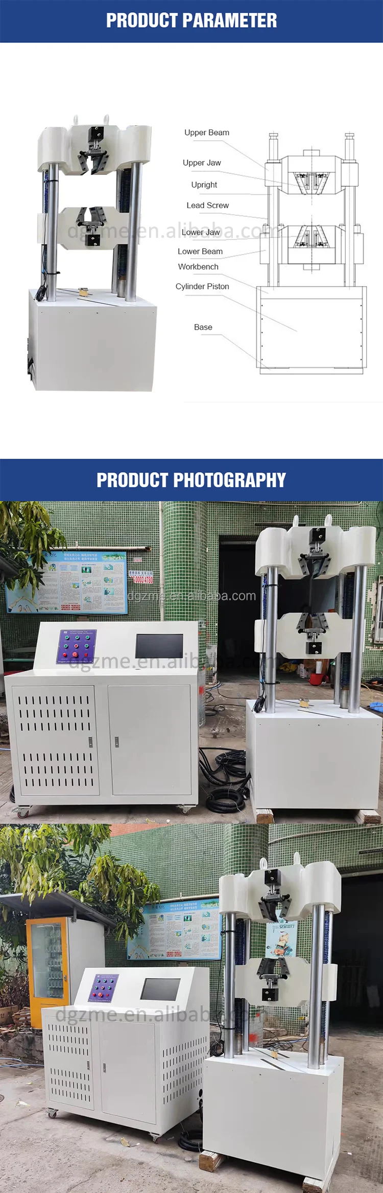 2000kn Hydraulic Servo System Steel Tensile Strength Test Machine ...