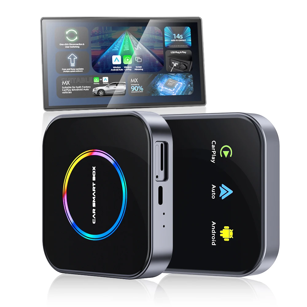 OEM ODM Universal Carplay Android Adaptor 8G Ram 128G Auto Ai Box Car ...