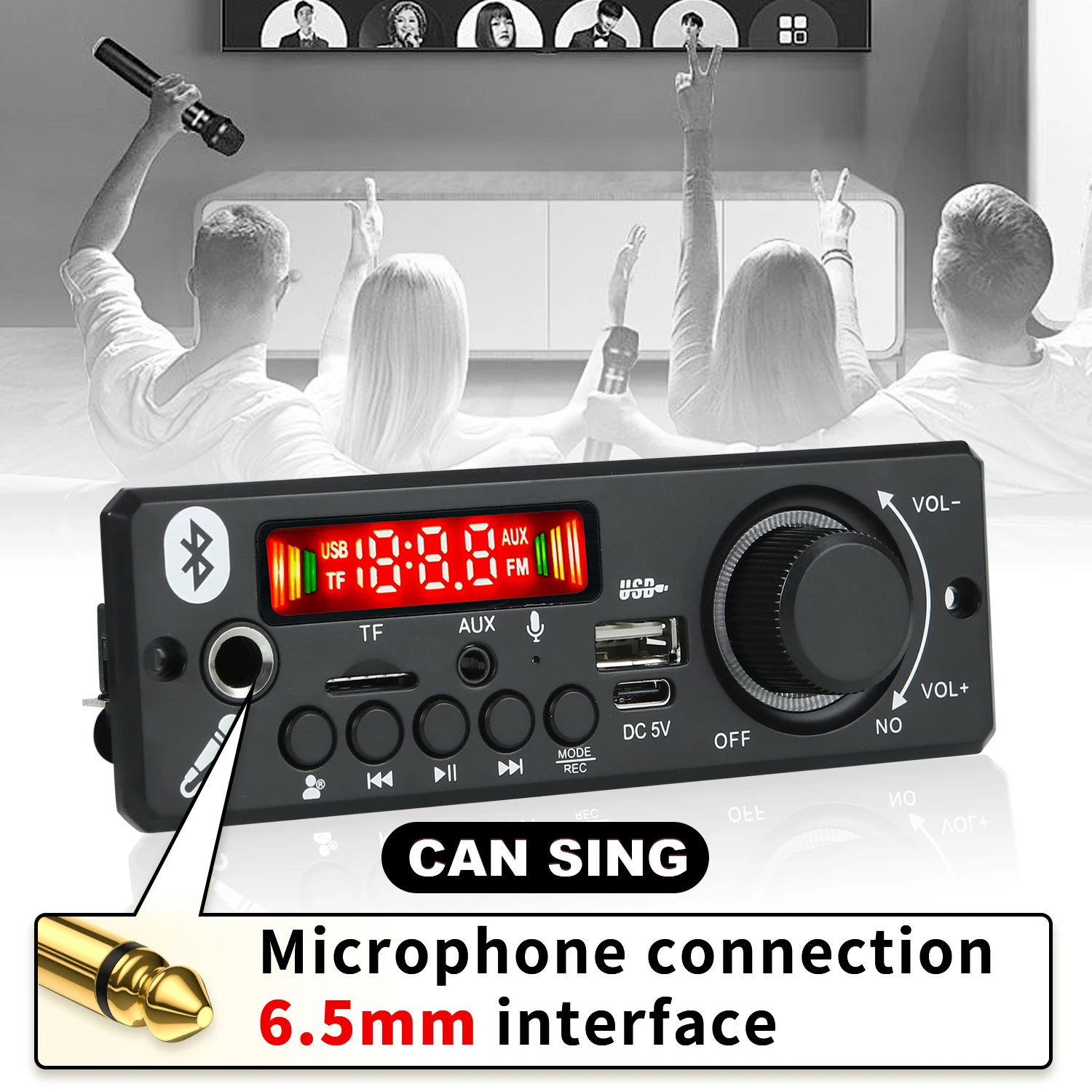 6W Amplifier Bluetooth Decoder Board - DIY Audio Player