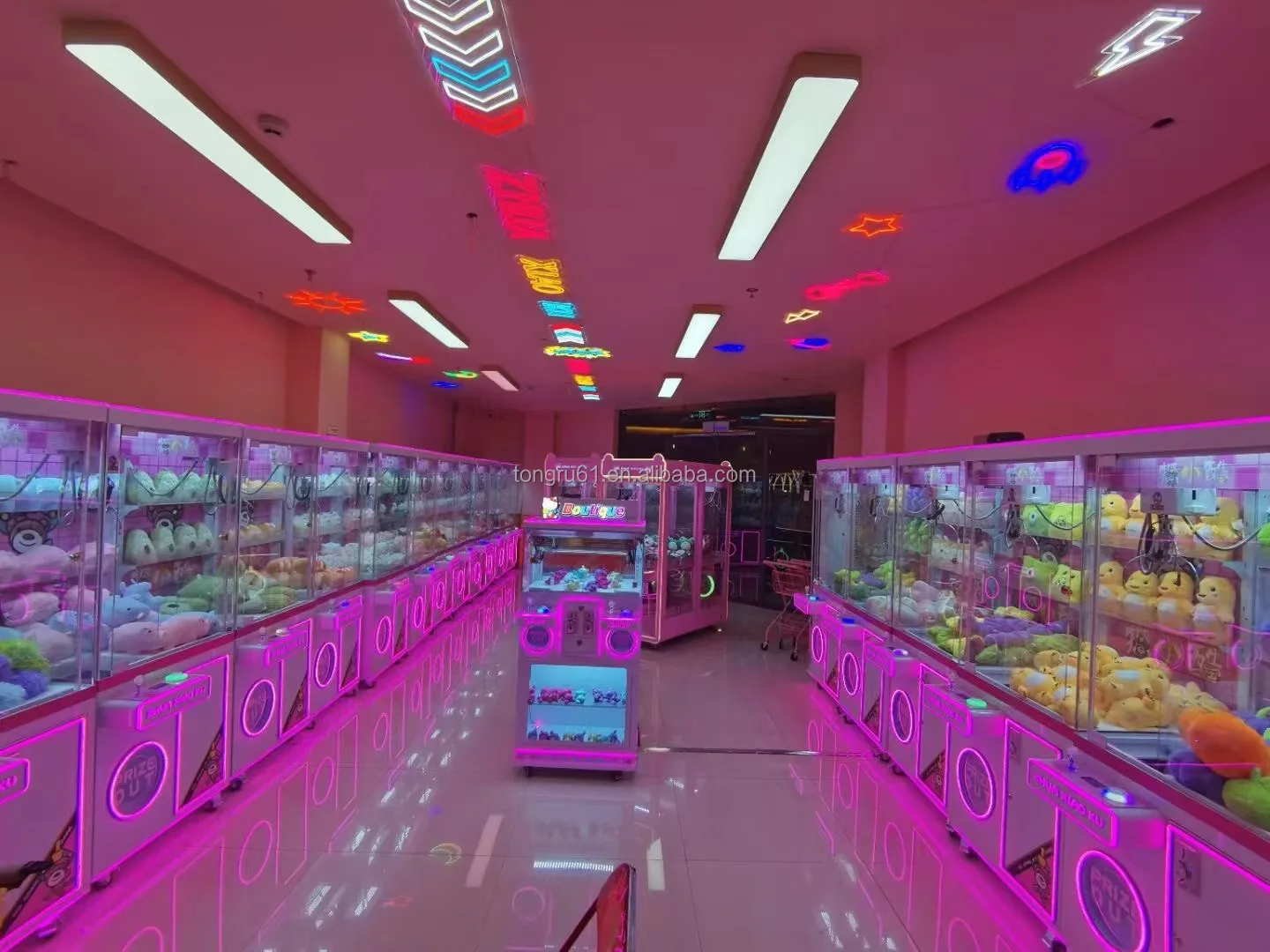 LED Light Gift Counter Reception Desk Arcade Crane Machine and Toy ...