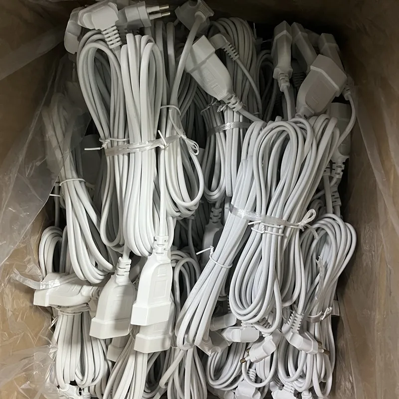 Euro Plug 2 Pin Cee7/16 Eu 2 Prong Male To Female Ups Power Cable Dual ...