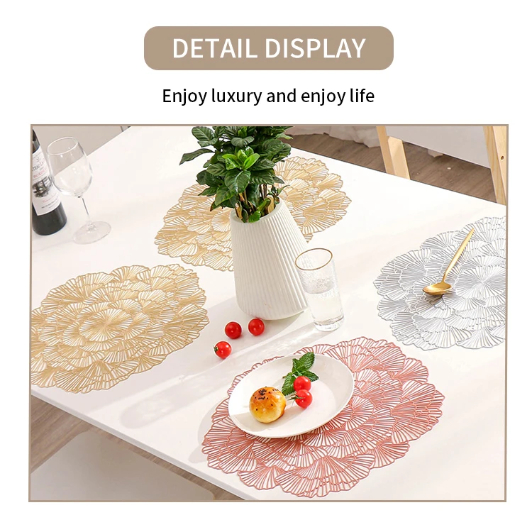 Starunk Pvc Pressed Vinyl Metallic Wedding Accent Centerpiece Placemats ...