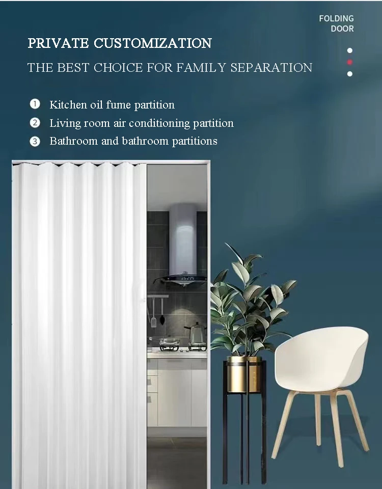 Exterior Partition Bathroom Pvc Folding Sliding Bifold Door Room Panel ...