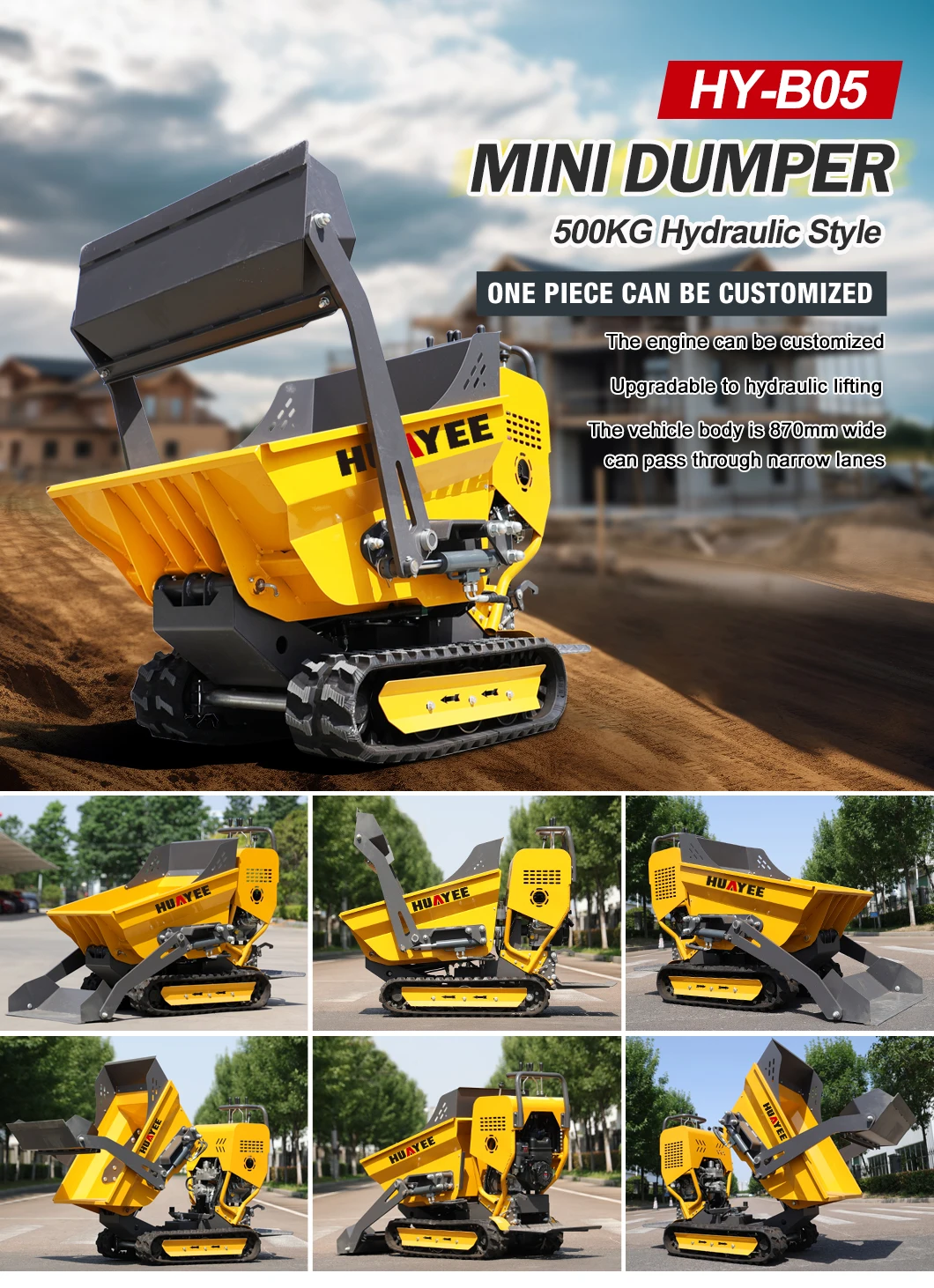 Mini Dumper Truck - Efficient Hydraulic Diesel Transporter