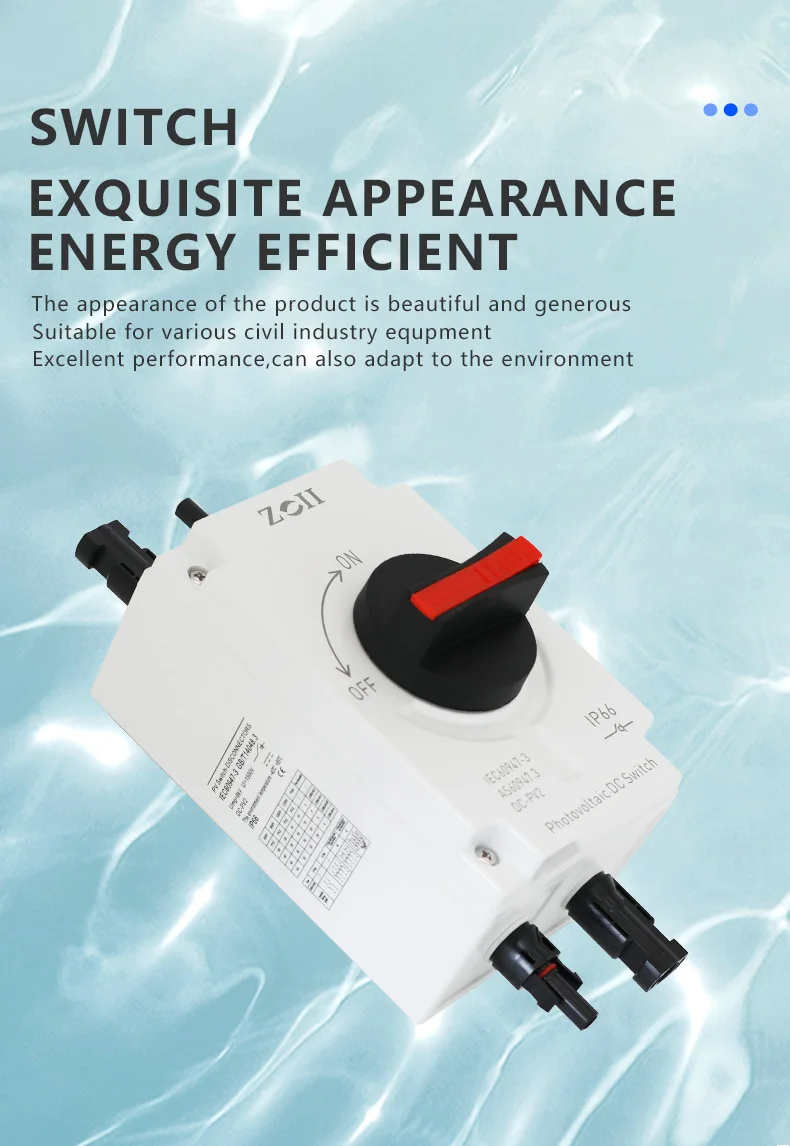 Pv Solar Dc Isolator Switches 1000v 32a 63a Ip66 Solar Rotating Handle Waterproof Isolator ...