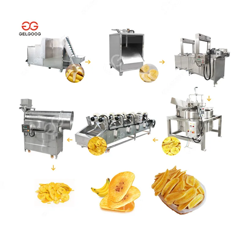 Small Scale Automatic Plantain Crisps Make Plant Fry Banana Chip ...