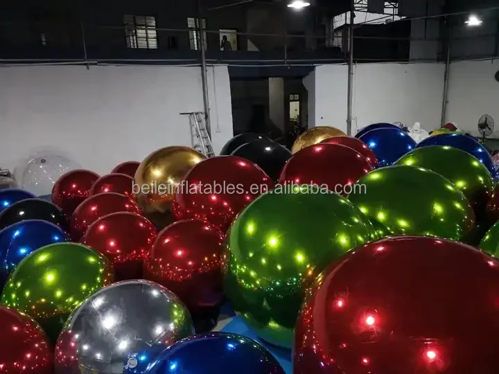 Outdoor Event/Gold/Silver Giant PVC Inflatable Mirror Ball Hanging ...