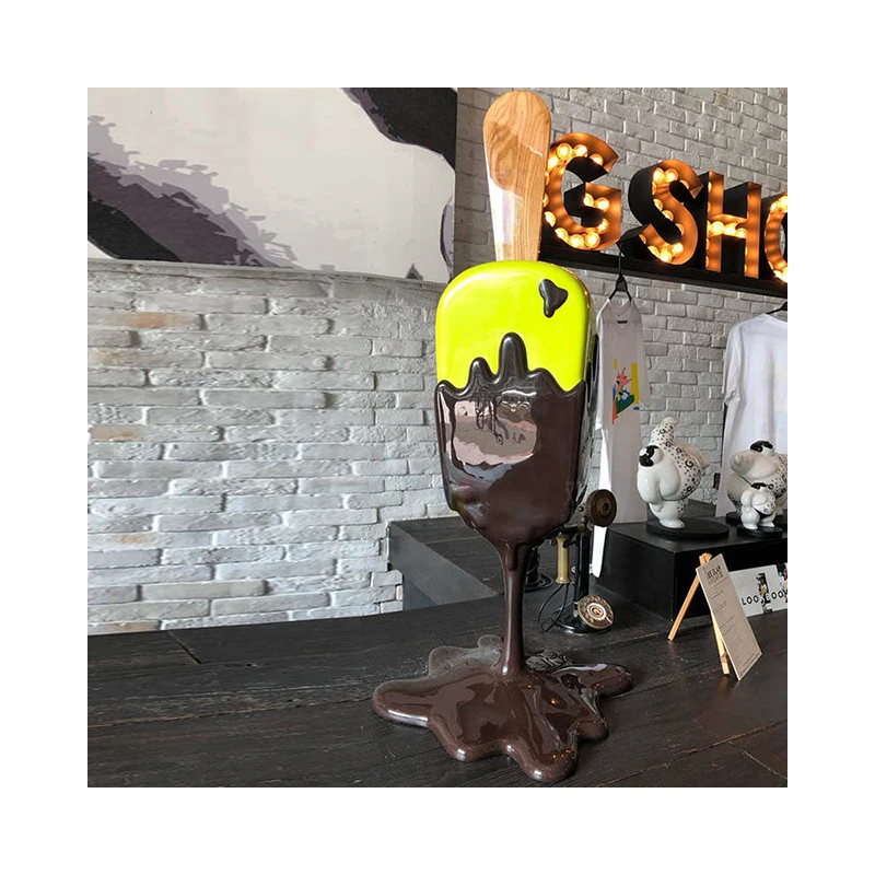 Fiberglass Melting Lolly Ice Cream Props Melted Resin Lolly Melting ...