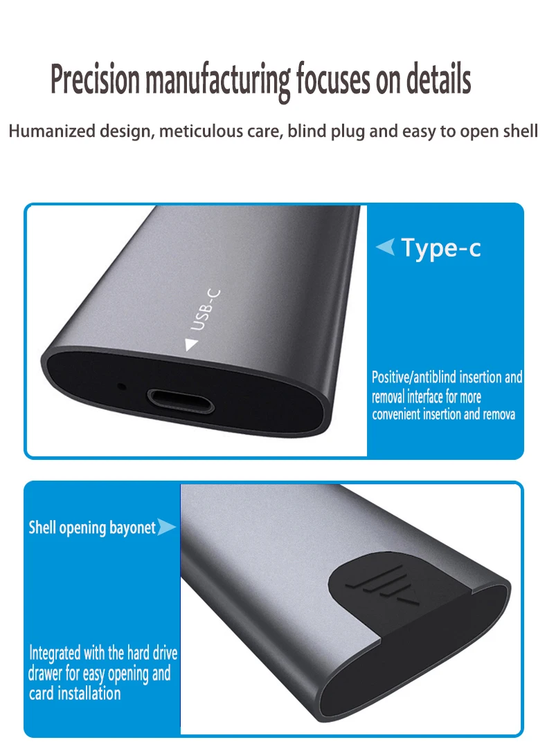 Icoolax Portable Ssd M2 2tb 4tb Usb3.1 Type-c 10gbps M.2 Single ...