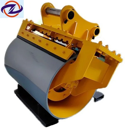 Hydraulic Viboratory Drum Compactor Excavator Attachment Slope Road ...