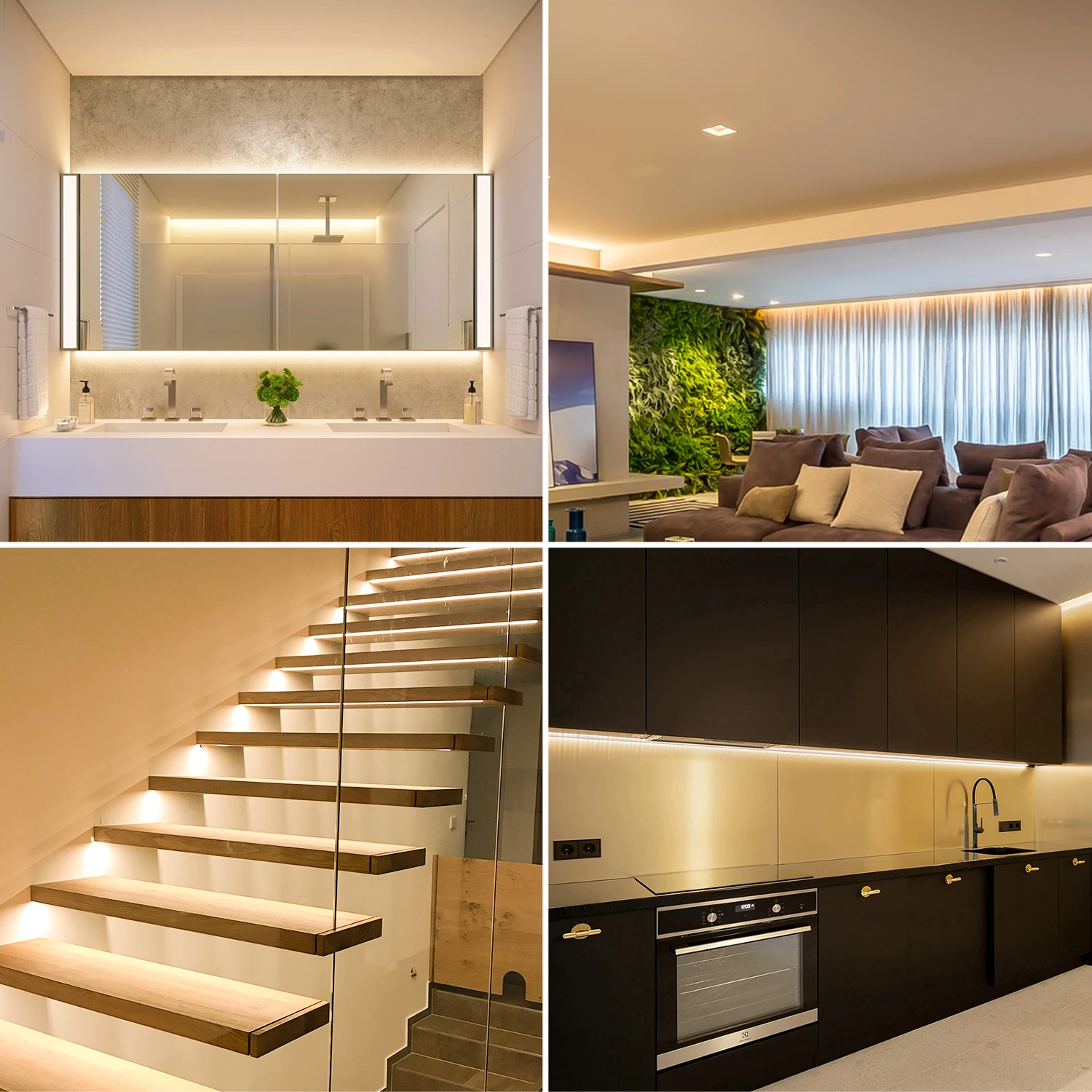 COB 10m Roll 24v 320 Leds 8mm Width Multi Colors White Set Kit Cuttable ...