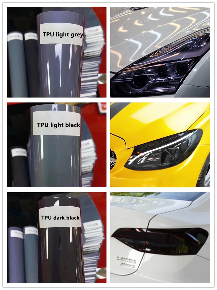 Self Healing Smoked Ppf Tpu Car Lamp Tinting Headlight Protection Auto ...