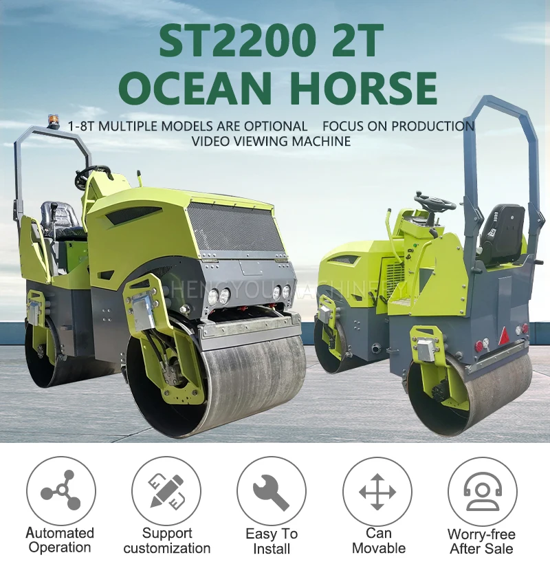 2 Ton Combination Tyres Roller - Strong Compaction Power