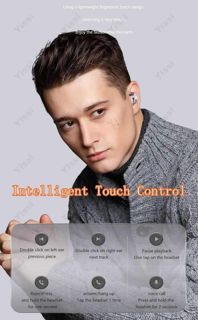 New M41 Tws Earphones Bt 5.2 Colorful Breathing Light Gaming Hifi Bass Music Headsets In-ear ...